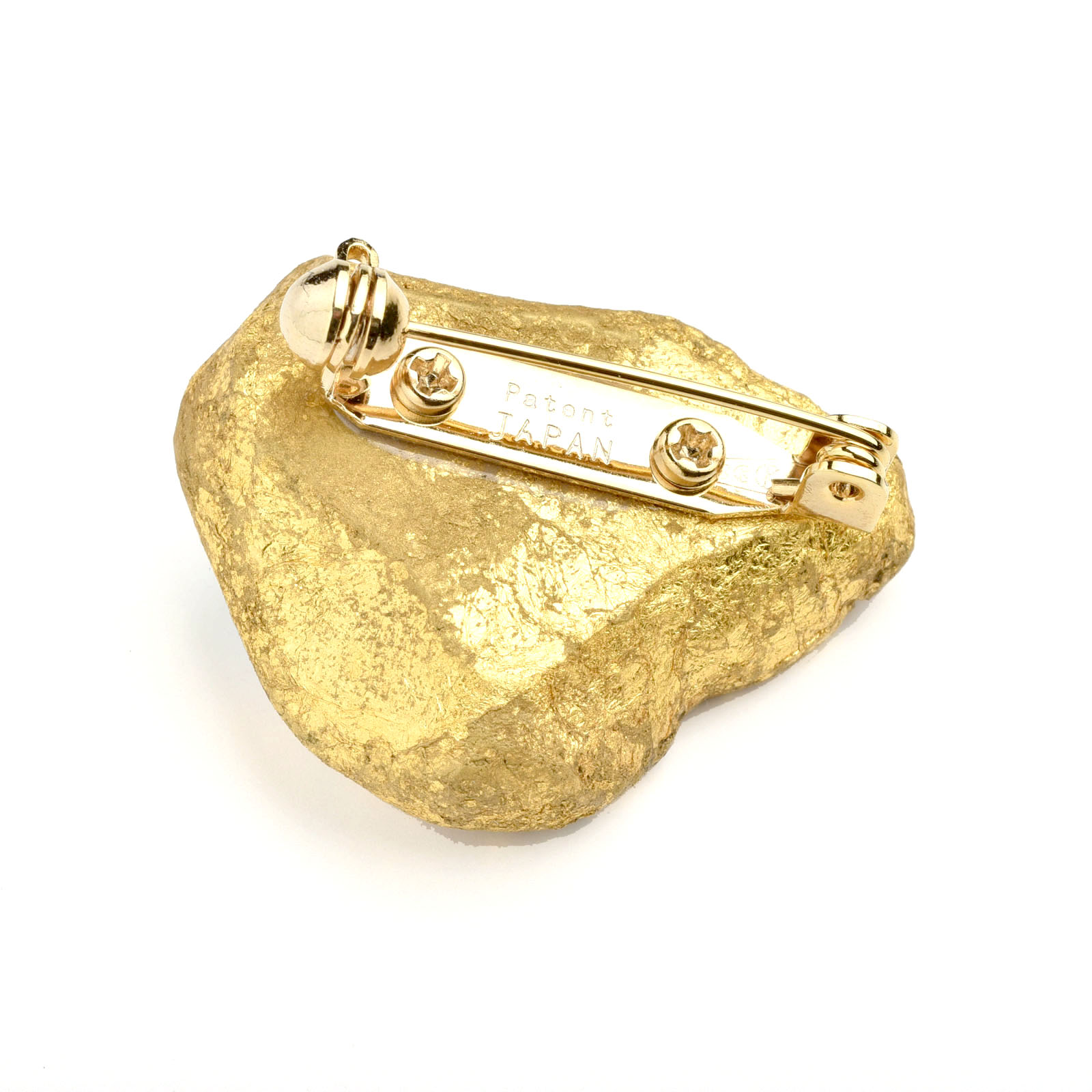 URUSHI BROOCH GOLD LEAF & MOTHER-OF-PEARL WORK / LINEAR DESIGN NO.1 ...